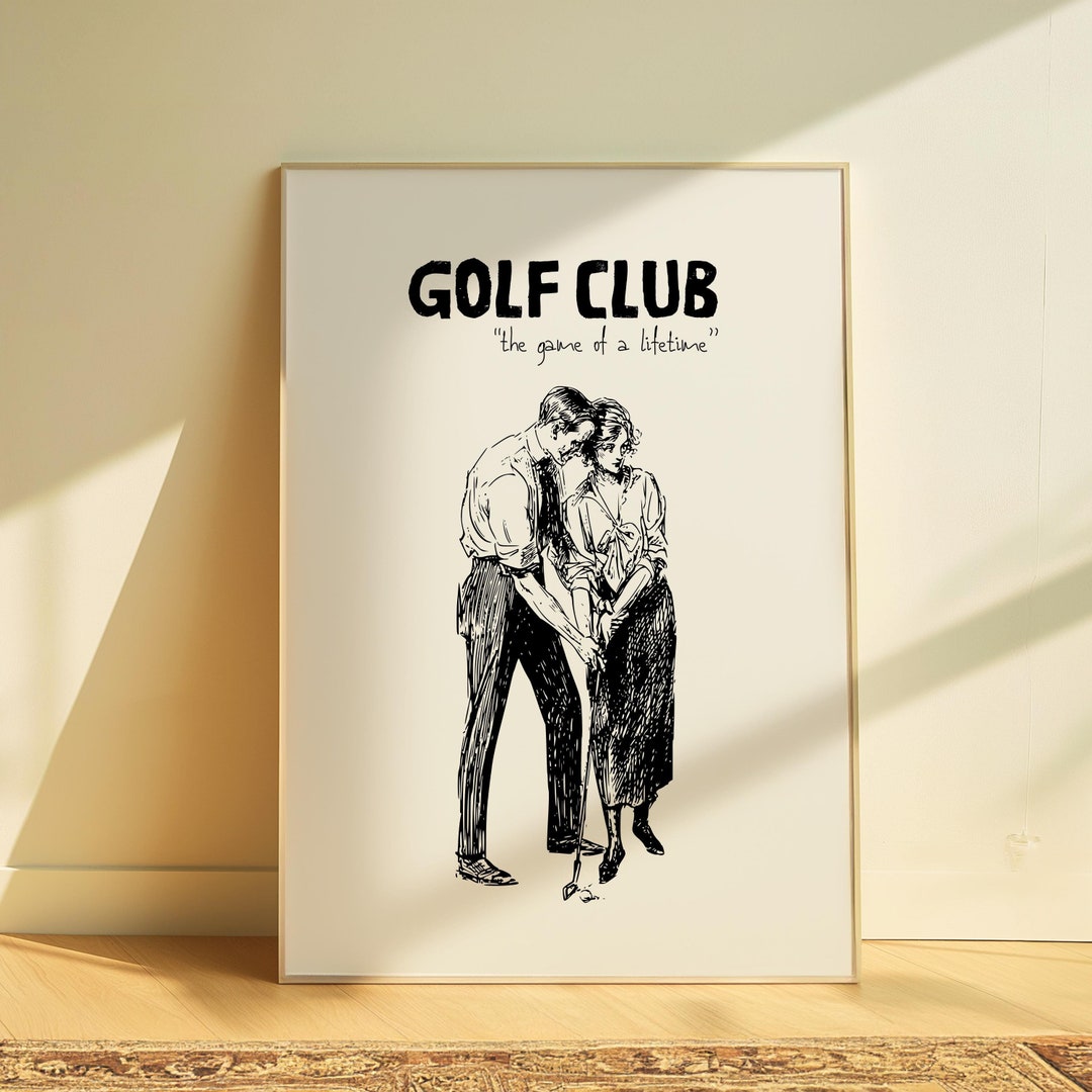 Vintage Golf Wall Decor Golf Club Poster Funny Golf Sports Vintage Golf ...
