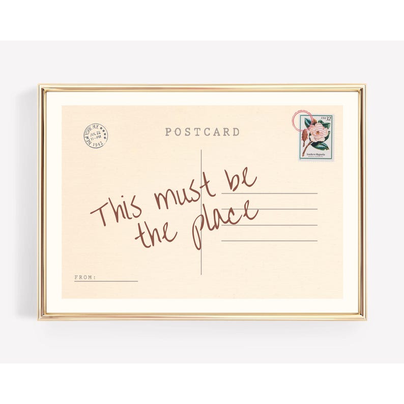 This Must Be the Place Print: Vintage Postcard Style (digital Download ...