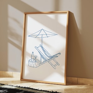 Blue Coastal Print Set: Beachy Summer Wall Art (digital Download) - Etsy