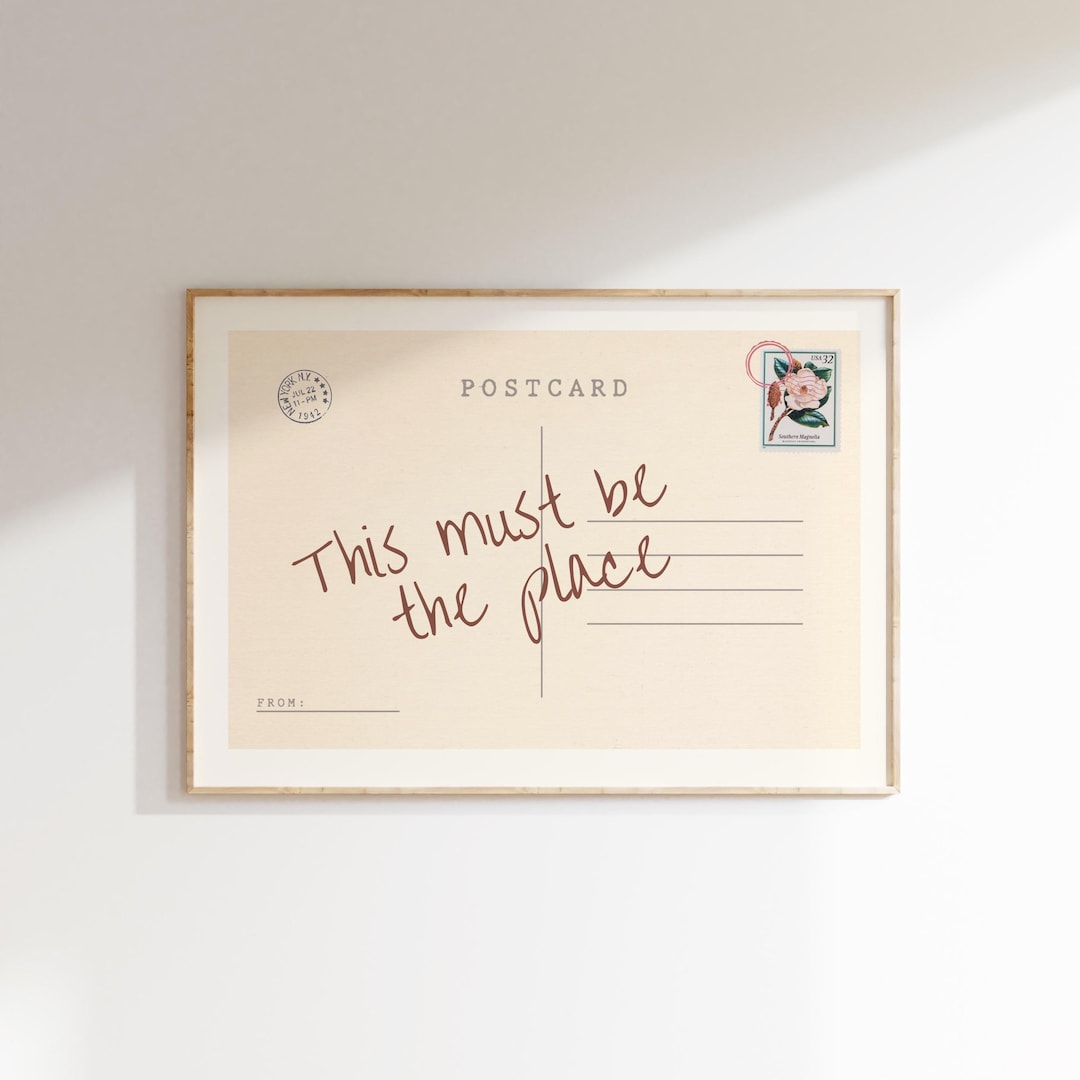 This Must Be the Place Print: Vintage Postcard Style (digital Download ...