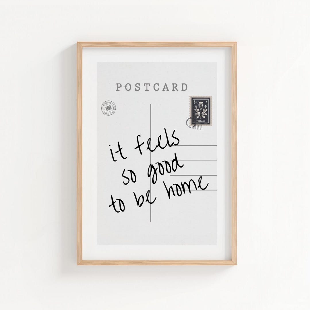 Vintage Postcard Print: It Feels so Good to Be Home (digital Download ...