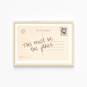 This Must Be the Place Print: Vintage Postcard Style (digital Download ...