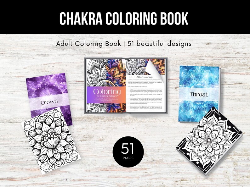 Chakra Adult Coloring Book - Etsy