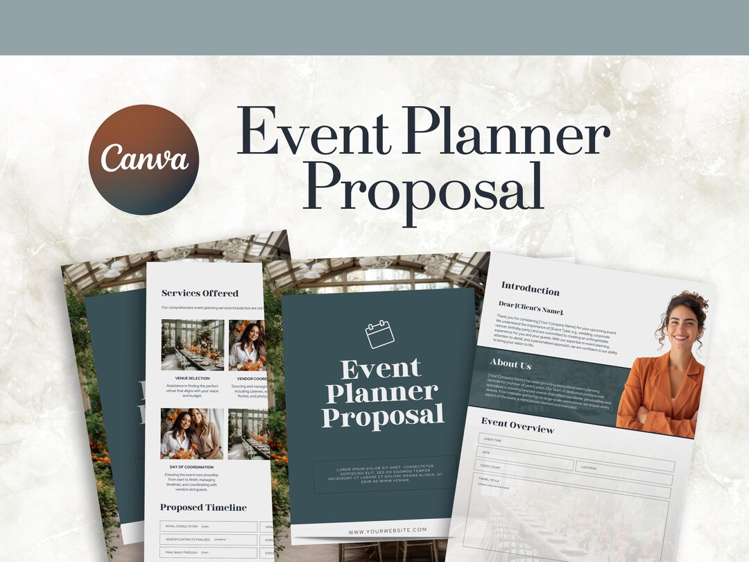 Editable Event Planner Proposal Template | Instant Download - Etsy