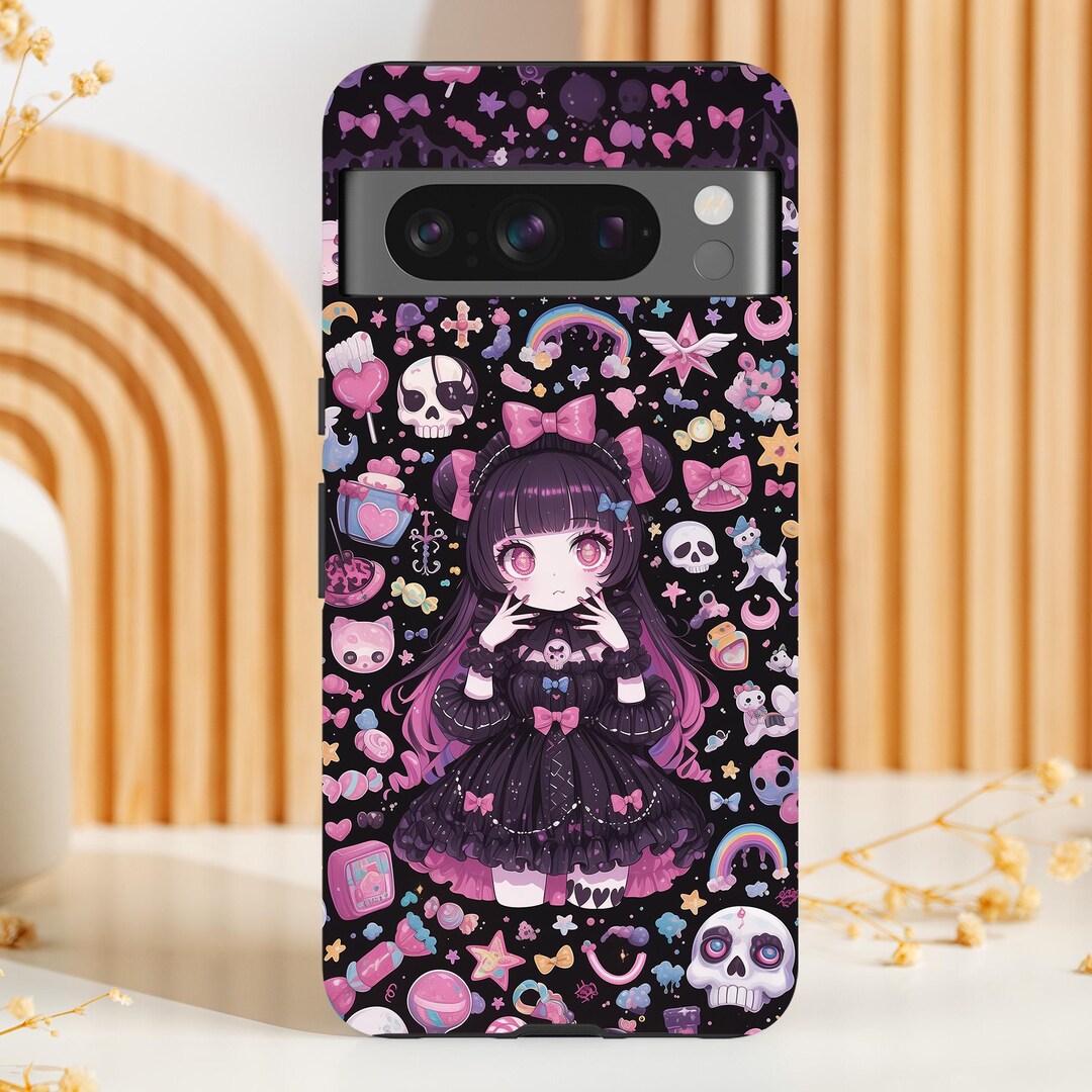 Pastel Goth Doll Pixel Case Pairs Kawaii Macabre Charm With Pink and ...