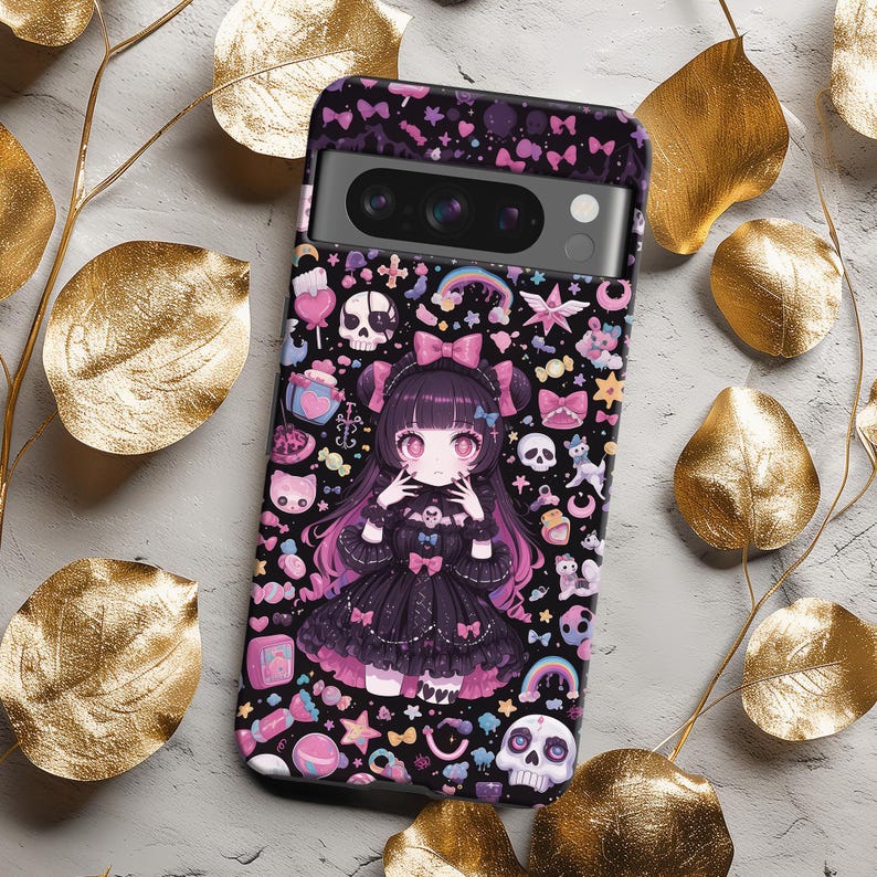 Pastel Goth Doll Pixel Case Pairs Kawaii Macabre Charm With Pink and ...