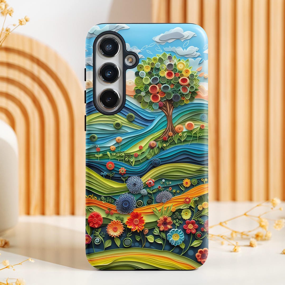 Vibrant Quilling Art Samsung Galaxy Case - Cute Floral Phone Cover ...