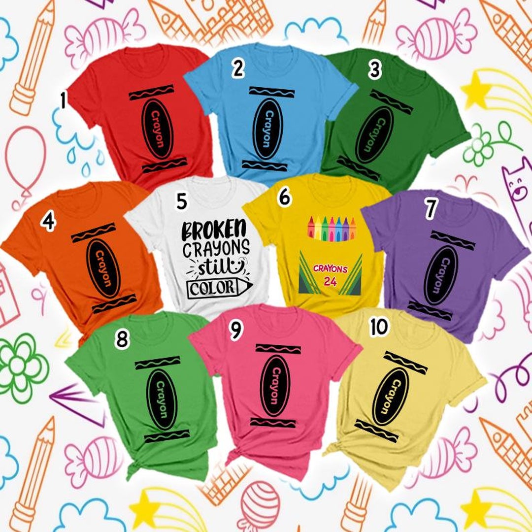 Crayon Halloween Costume Cosplay Shirts, Halloween Costume Tees, Crayon ...