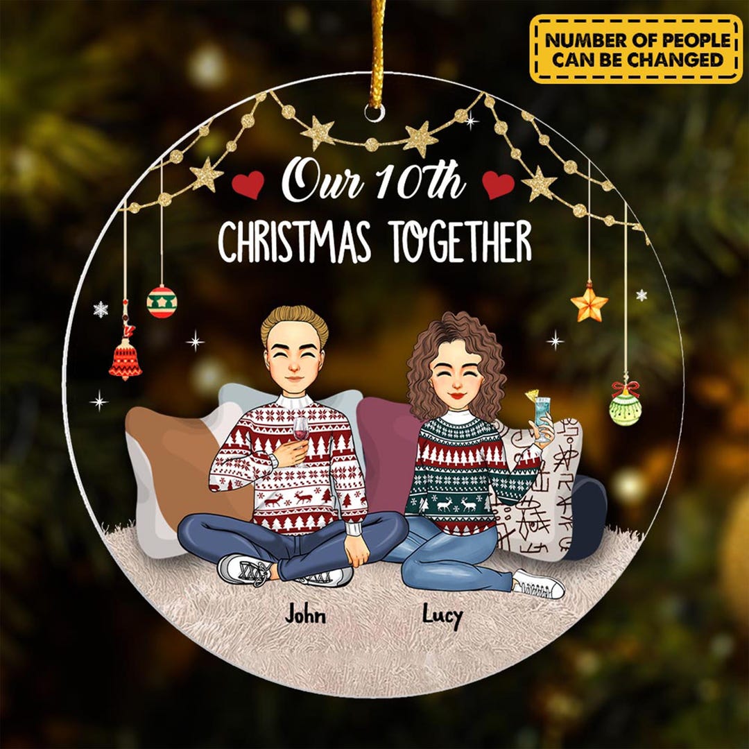Personalized Couple Names Christmas Ornament, Our Christmas Together ...