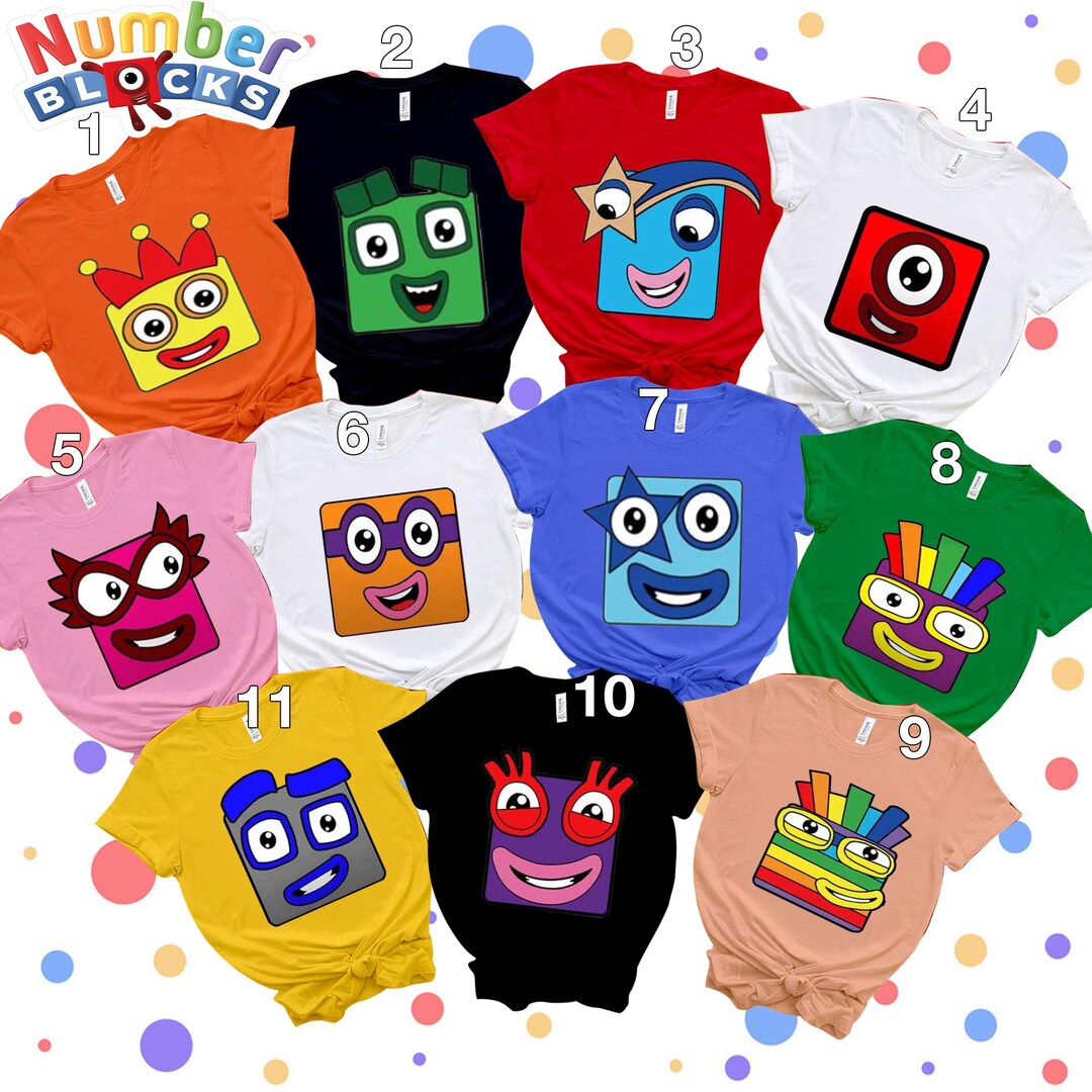 Numberblocks Halloween Group Costume Shirt, Number Blocks Characters ...