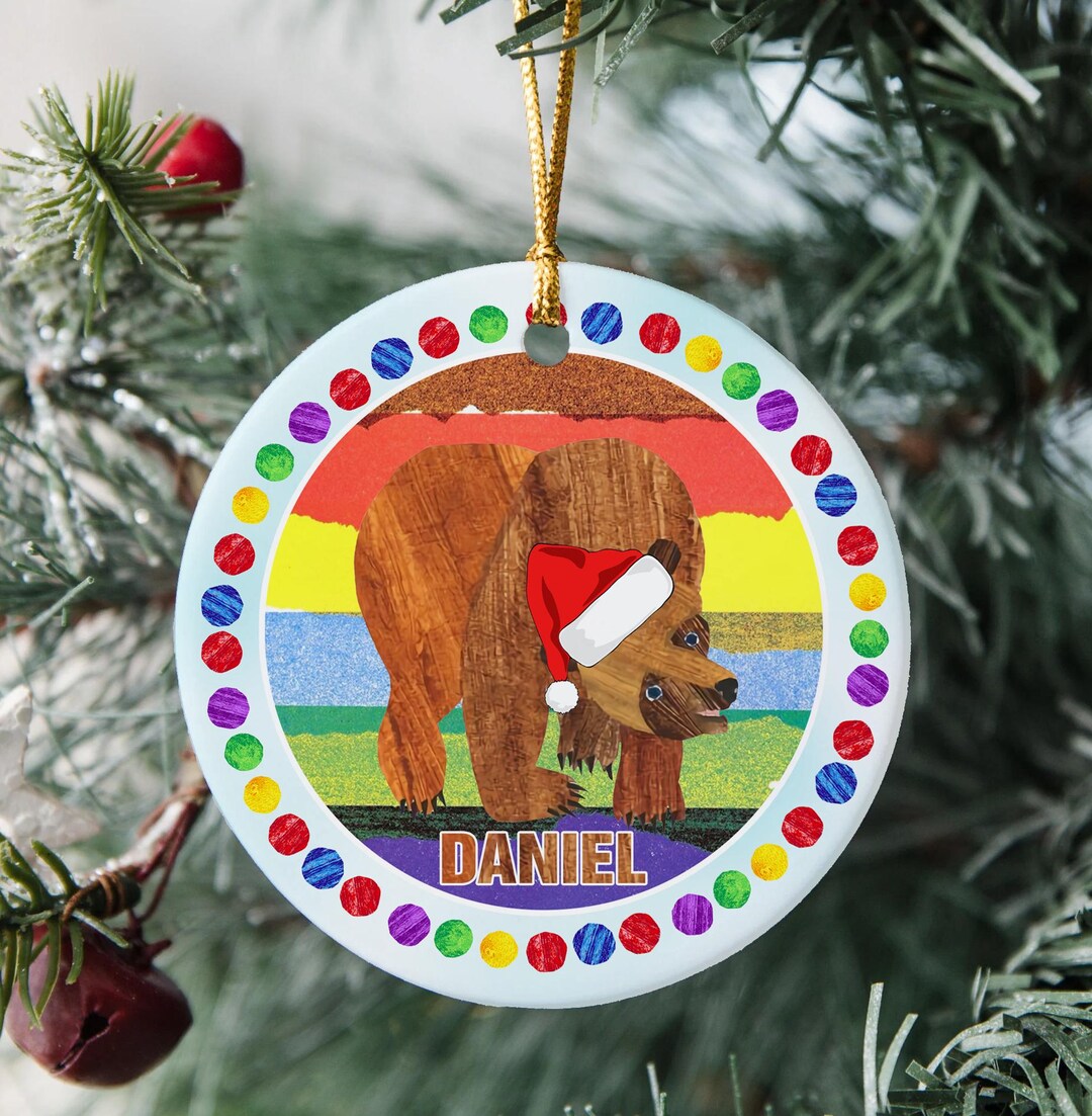 Custom Eric Carle Brown Bear Christmas Ornament, Brown Bear Ornament ...