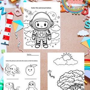 1st Grade Color Activity 3-pack - Etsy