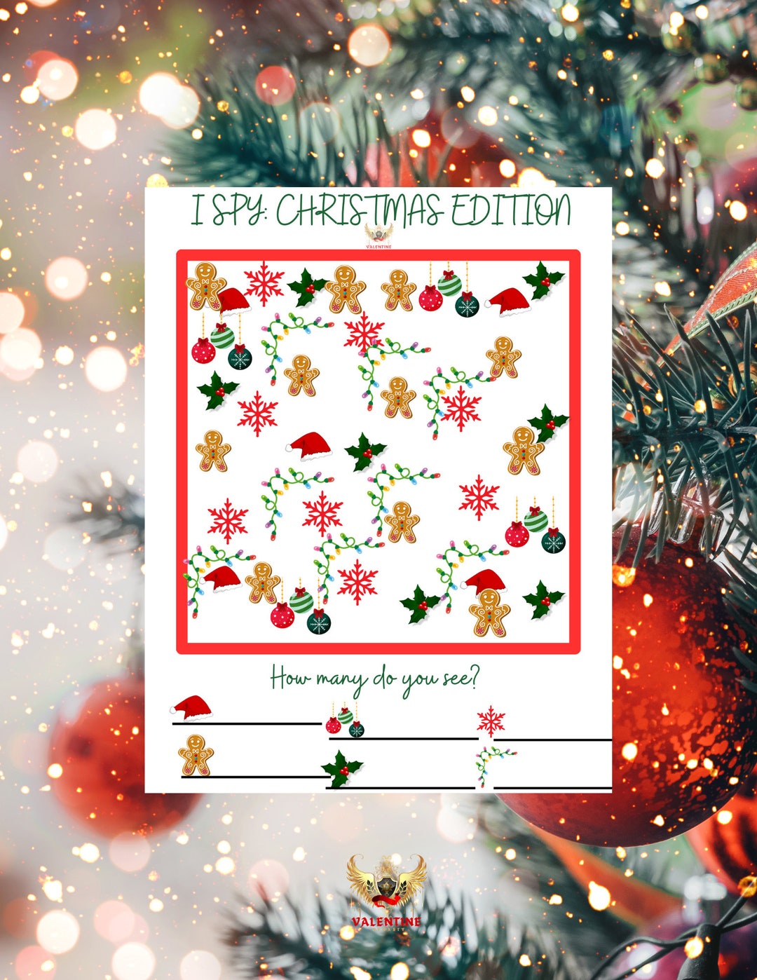 I Spy Game: Christmas Edition - Etsy