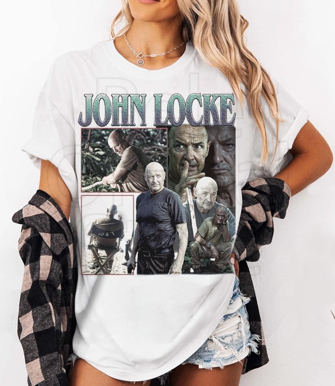 John Locke Lost Shirt, TV Show Merchandise, Fan Apparel, Lost Series ...