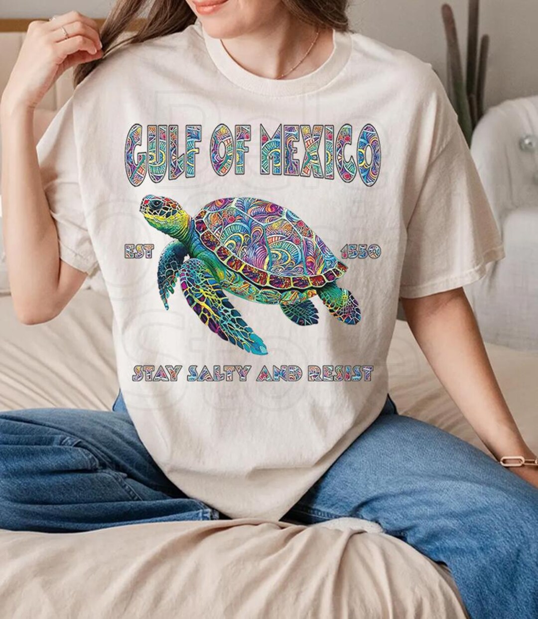 Gulf of Mexico Sea Turtle Shirt Sarcastic Anti Golf of America Beach ...