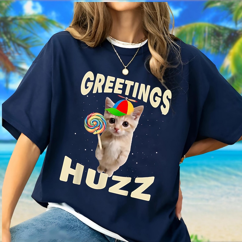 Greetings Huzz Funny Gen Z Gen Alpha Slang Meme T-shirt, Daily Shirt ...
