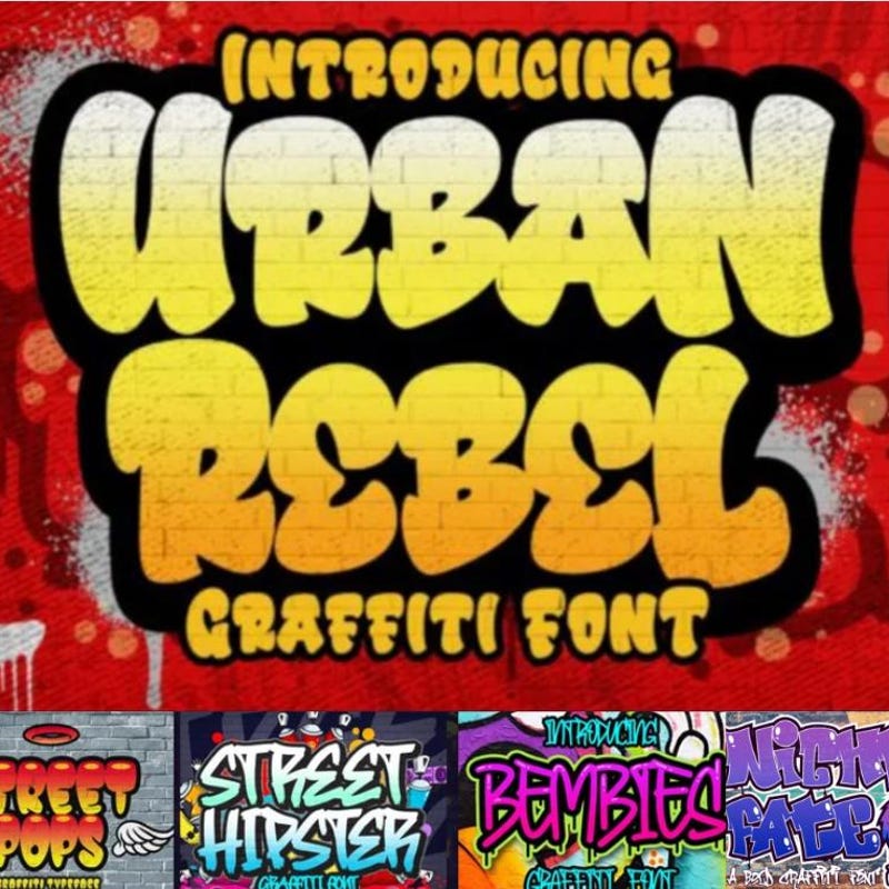 Airbrush Font - Etsy