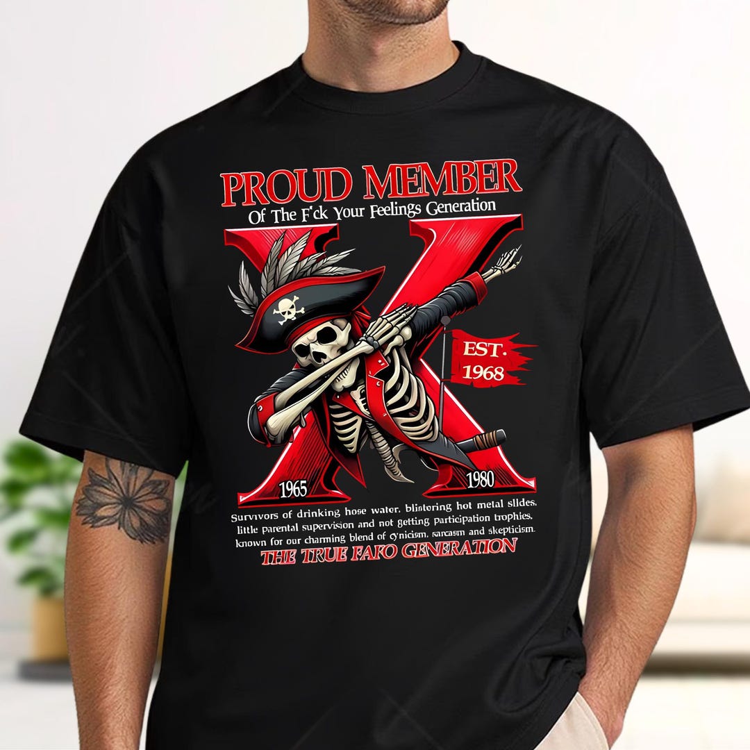 Custom Est.1969 FAFO Generation X Skull Shirt, Gen X 1965-1980 Vintage ...