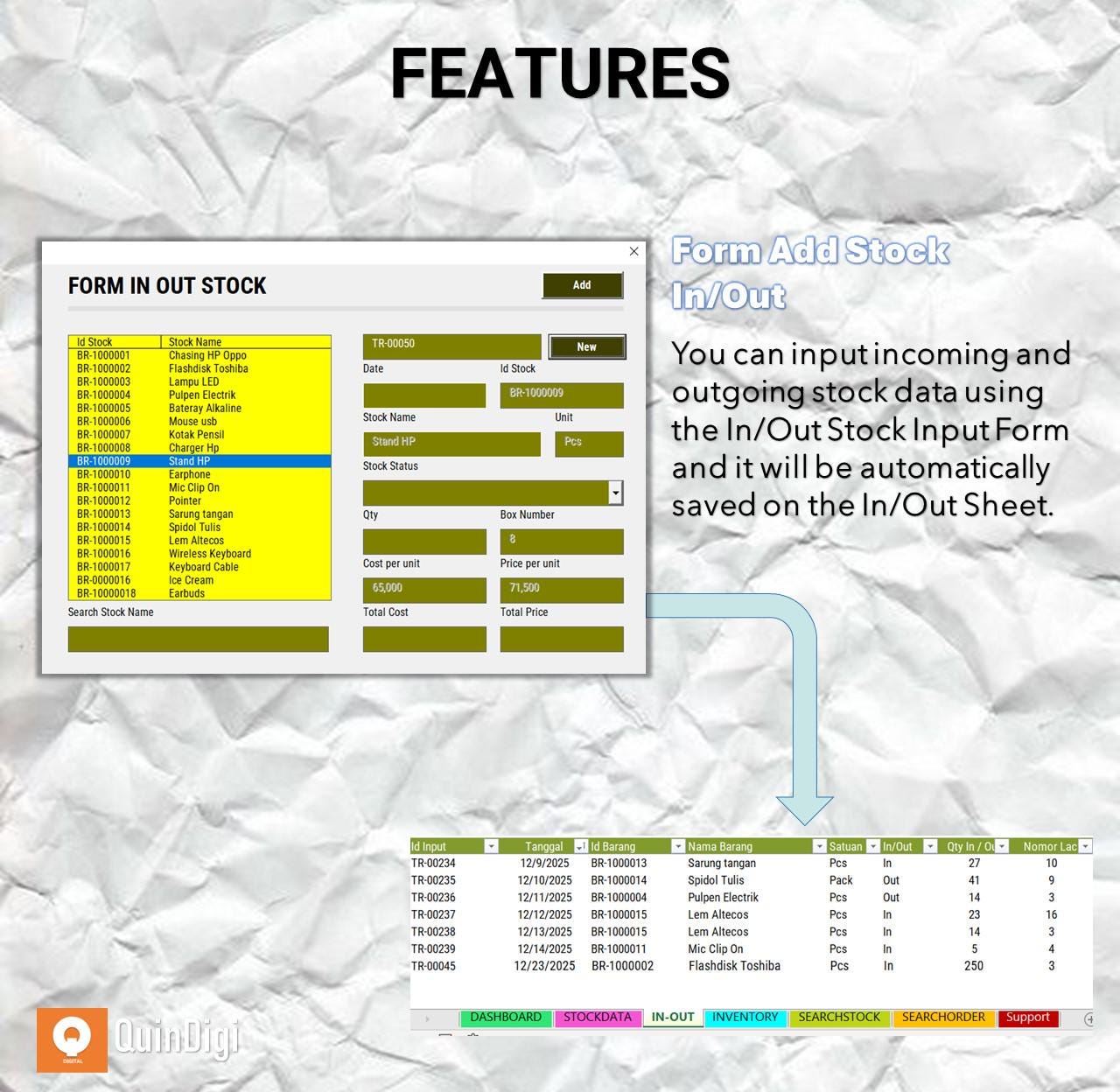 Inventory Tracker Excel VBA, Inventory List, Business Stock Management ...