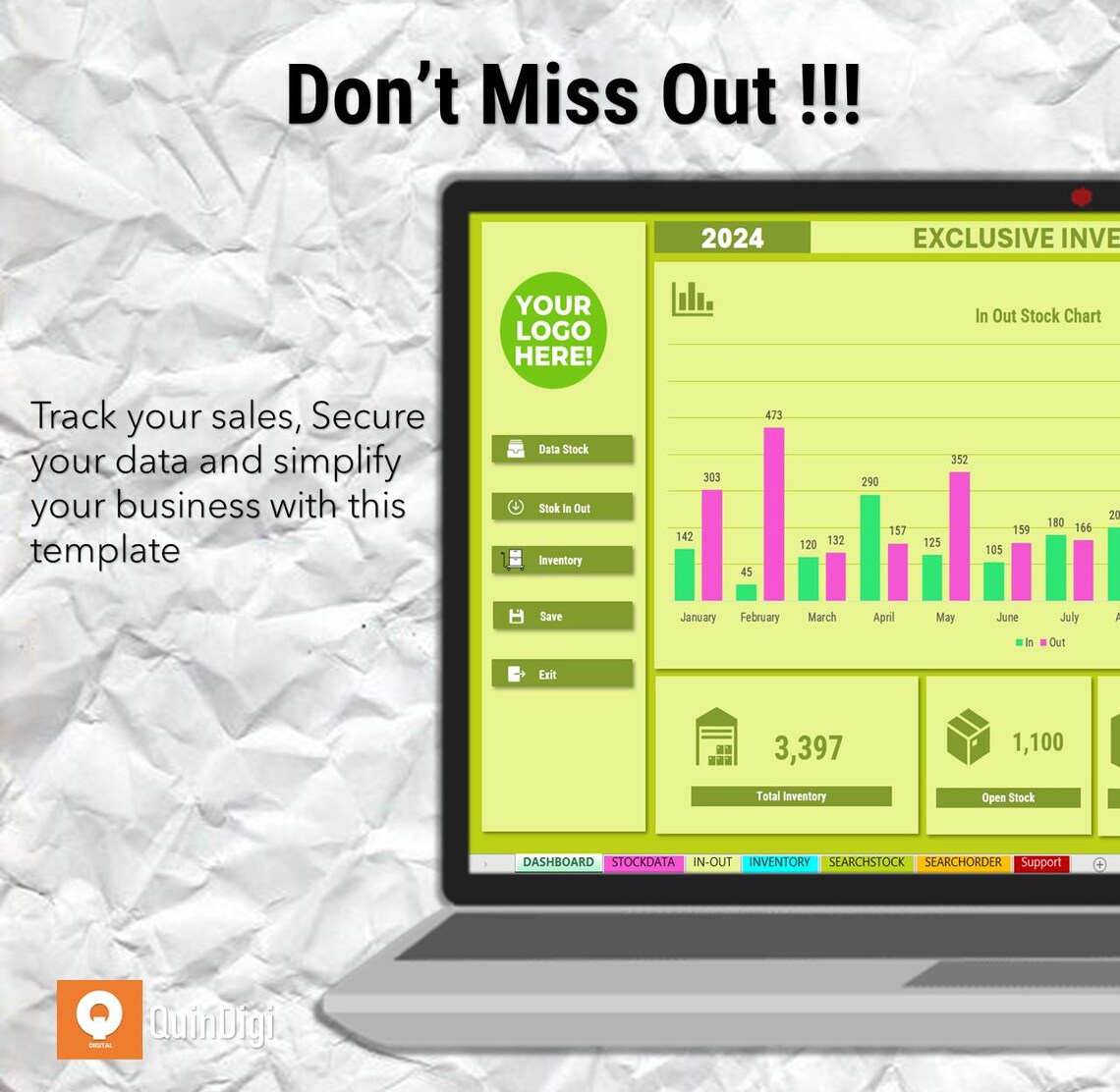 Inventory Tracker Excel VBA, Inventory List, Business Stock Management ...
