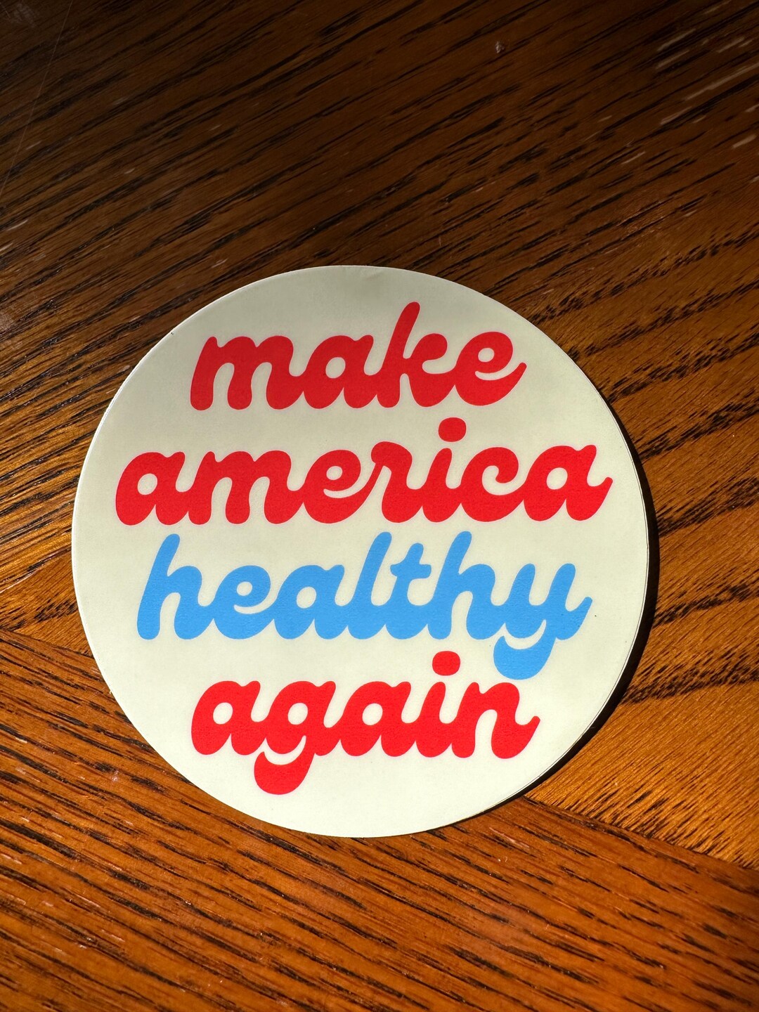 Make America Healthy Again Groovy Circle Sticker - Etsy