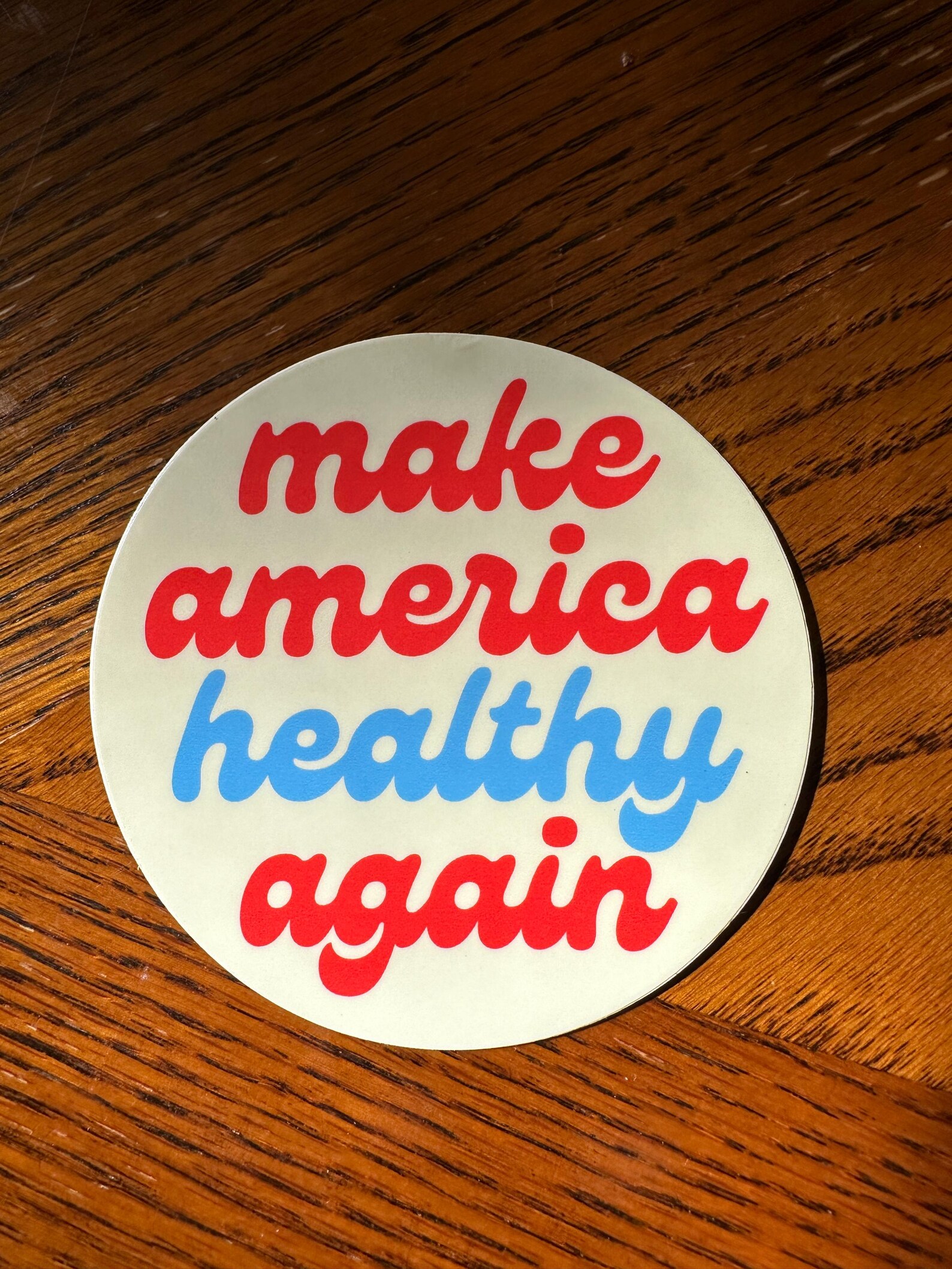 Make America Healthy Again Groovy Circle Sticker - Etsy