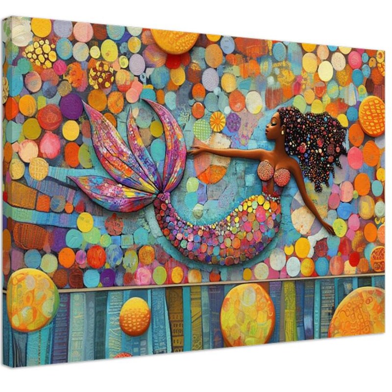 Mermaid Canvas - Etsy