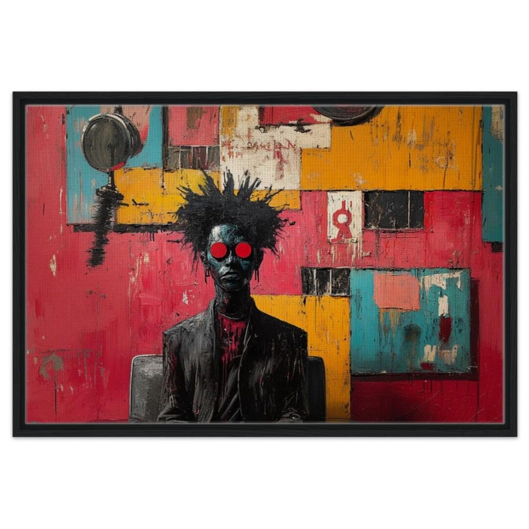 Vibrant Black Art Portrait Afro-punk Aesthetic Canvas Abstract ...