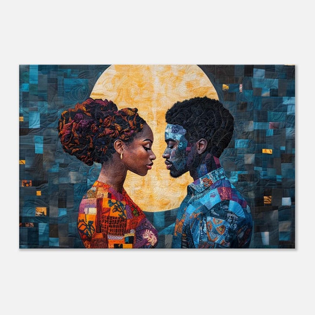 Eternal Connection - Quilted Portrait Framed Canvas Wall Art for ...