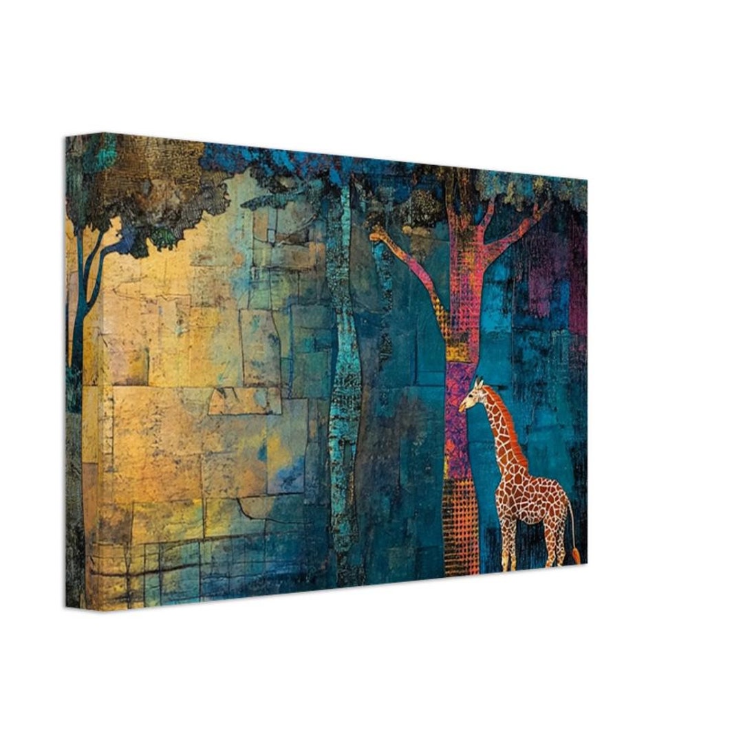African Giraffe Art Afrocentric Safari Wall Decor Giraffe Canvas Print ...