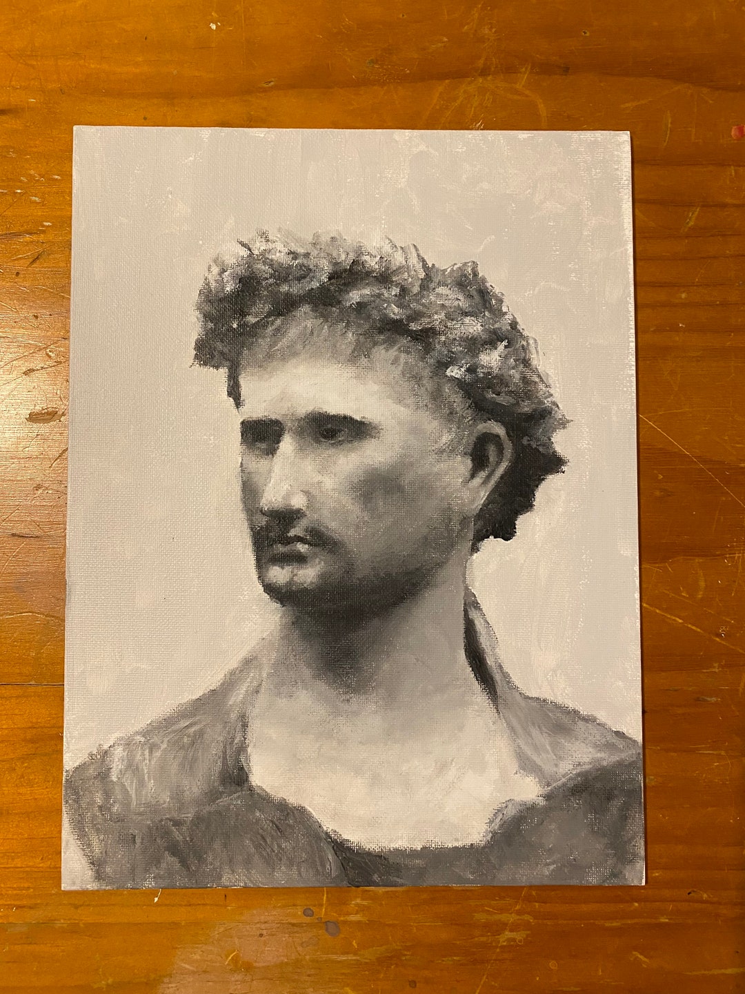 Augustus Caesar - Original Portrait Painting on Board (9x12 Inches) - Etsy