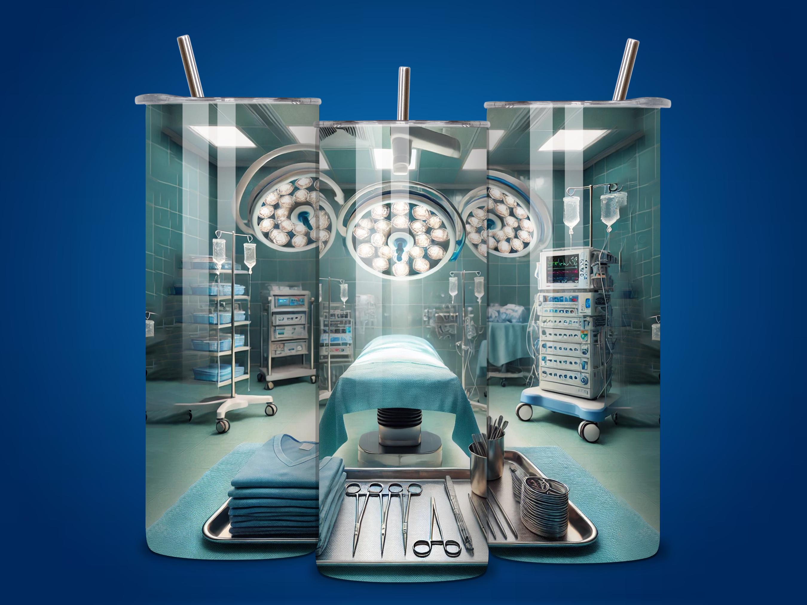 Surgical Operating Room 20oz Skinny Tumbler Wrap PNG, Medical ...
