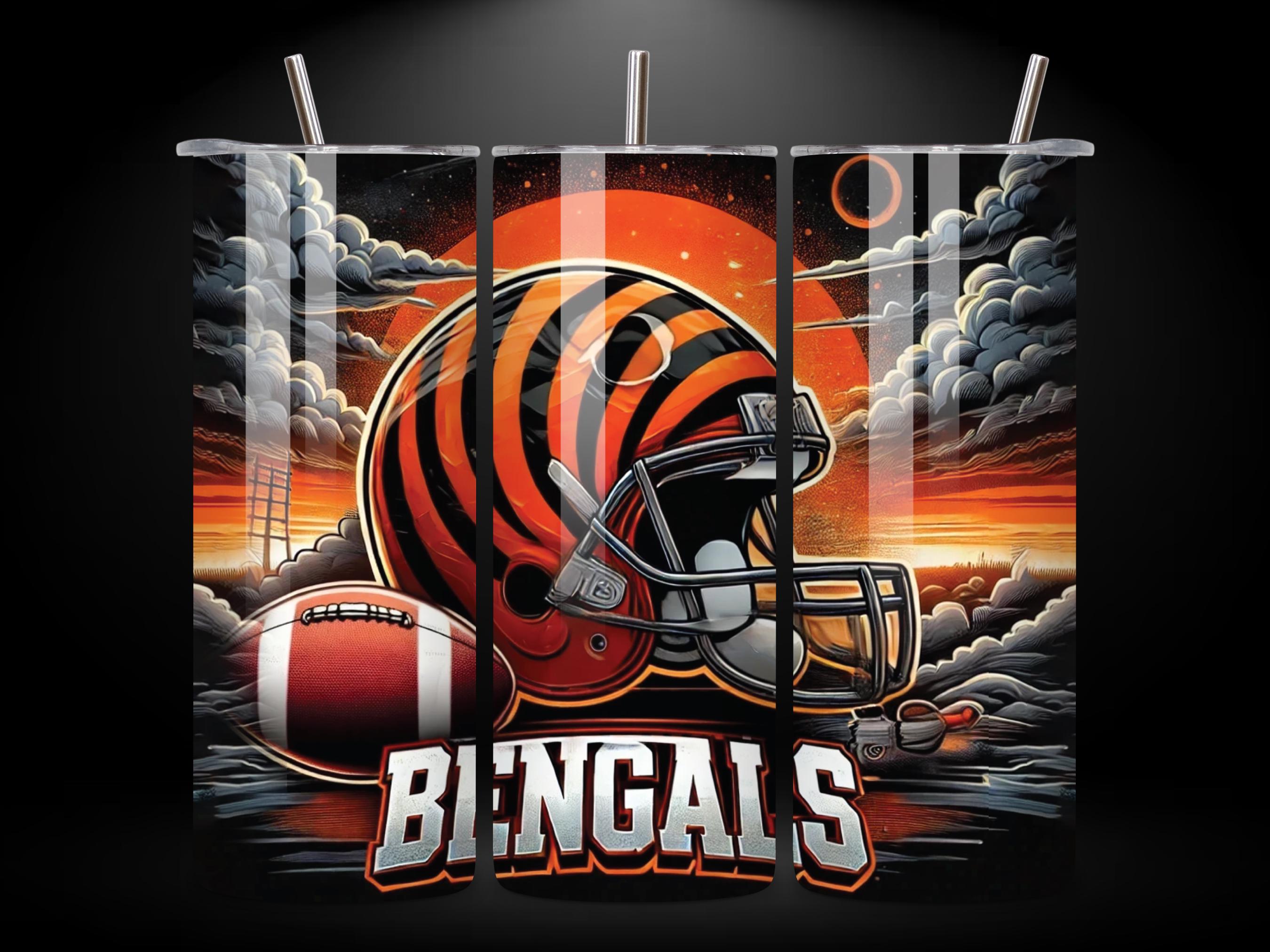 BENGAL 20oz Skinny Tumbler Wrap PNG, Sport Mascot Tumbler Seamless ...