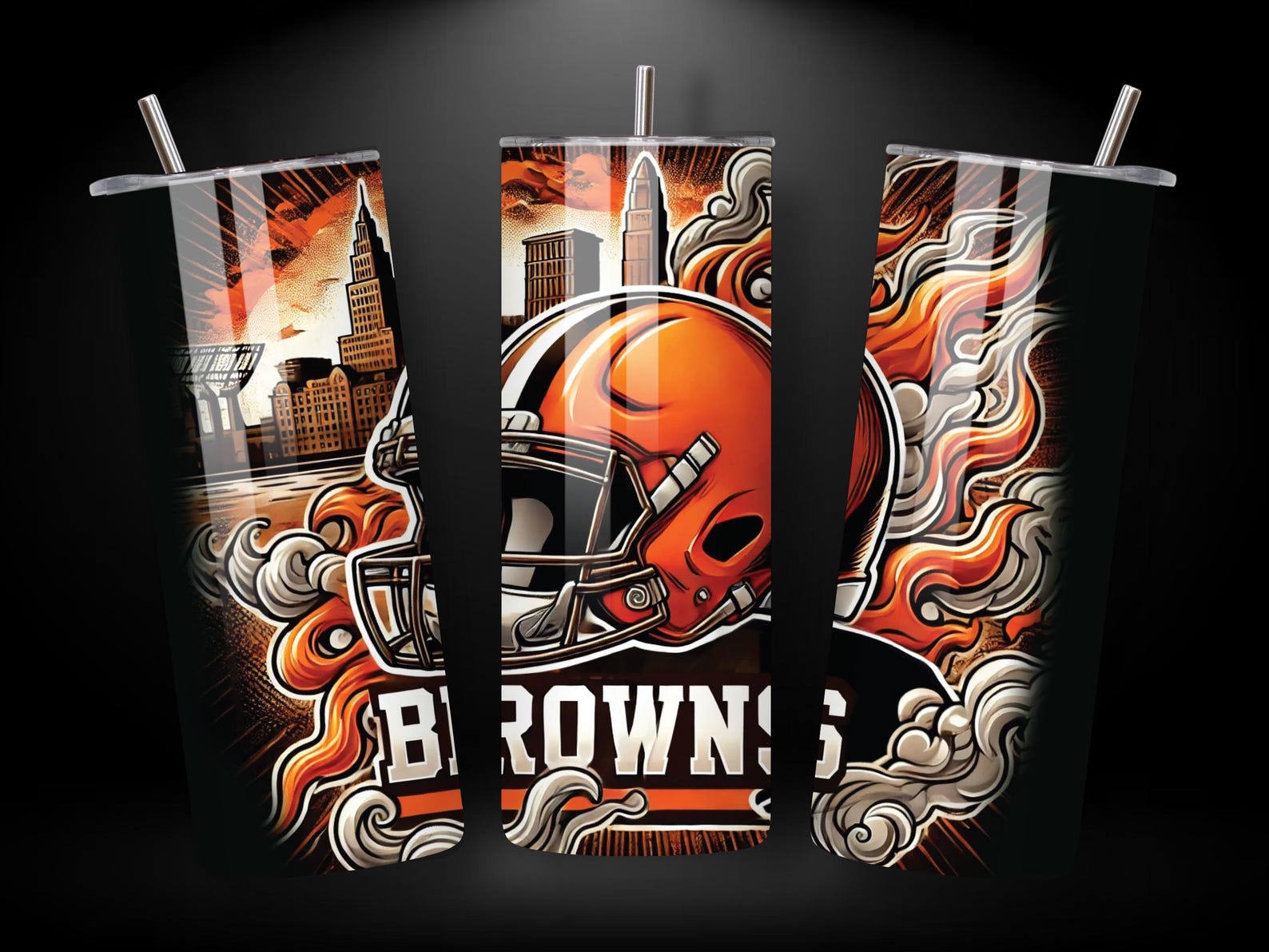 BROWN 20oz Skinny Tumbler Wrap PNG, Sport Mascot Tumbler Seamless ...