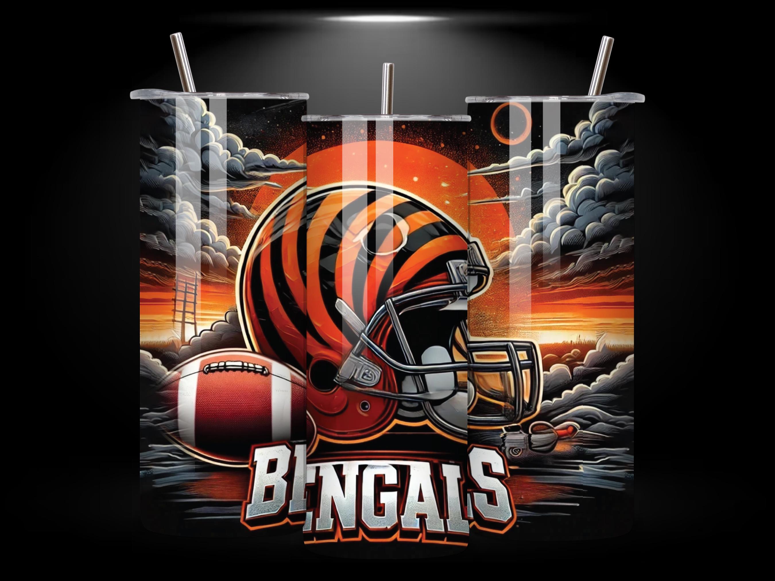 BENGAL 20oz Skinny Tumbler Wrap PNG, Sport Mascot Tumbler Seamless ...