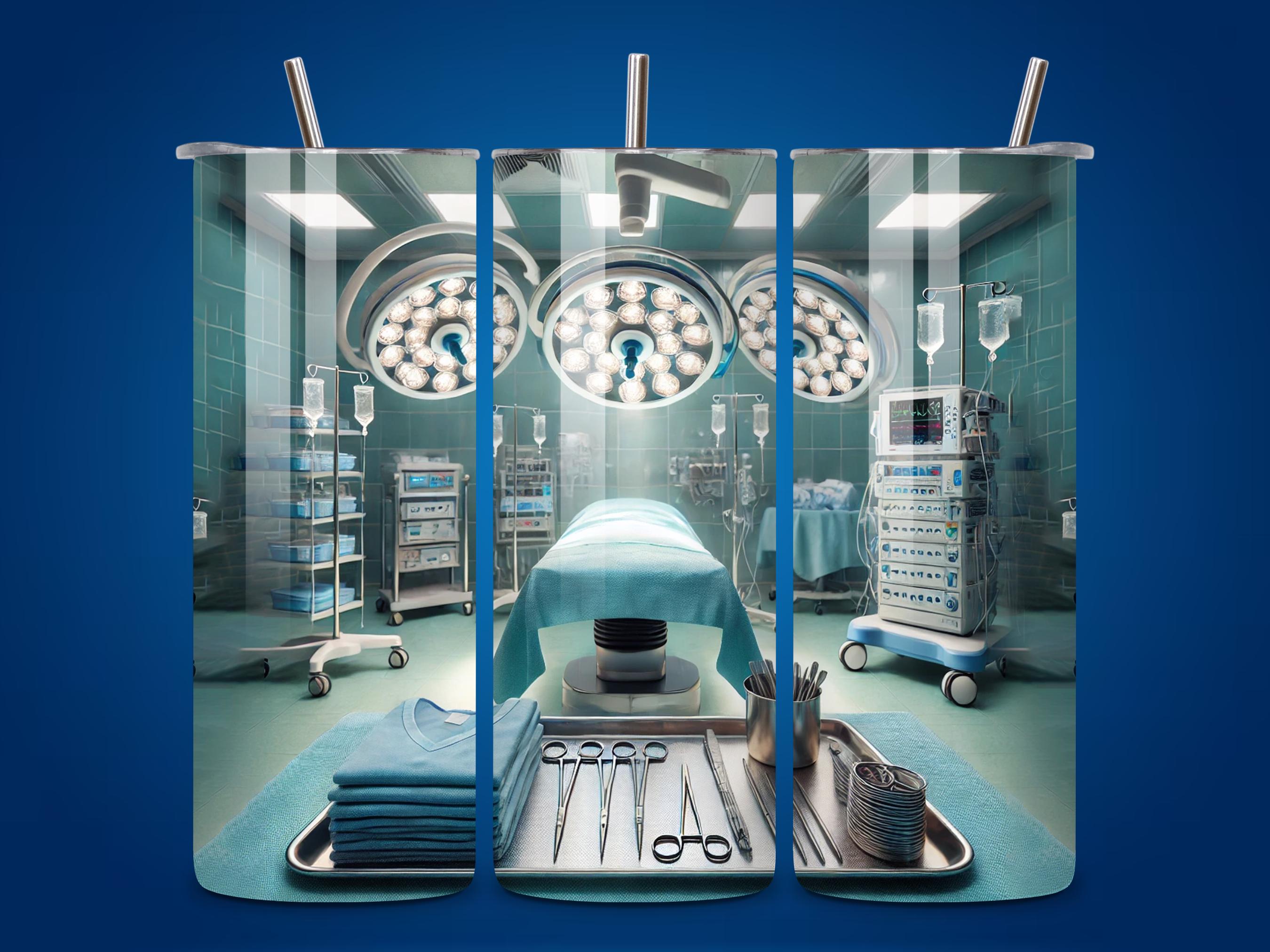 Surgical Operating Room 20oz Skinny Tumbler Wrap PNG, Medical ...