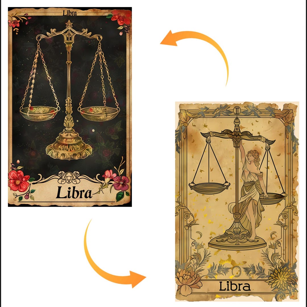 Libra Tarot | Flyp Sticker | Zodiac Stickers | Changing Car and Laptop ...