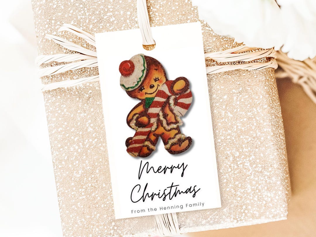 Editable Gingerbread Man Christmas Gift Tag Template Christmas Gift ...