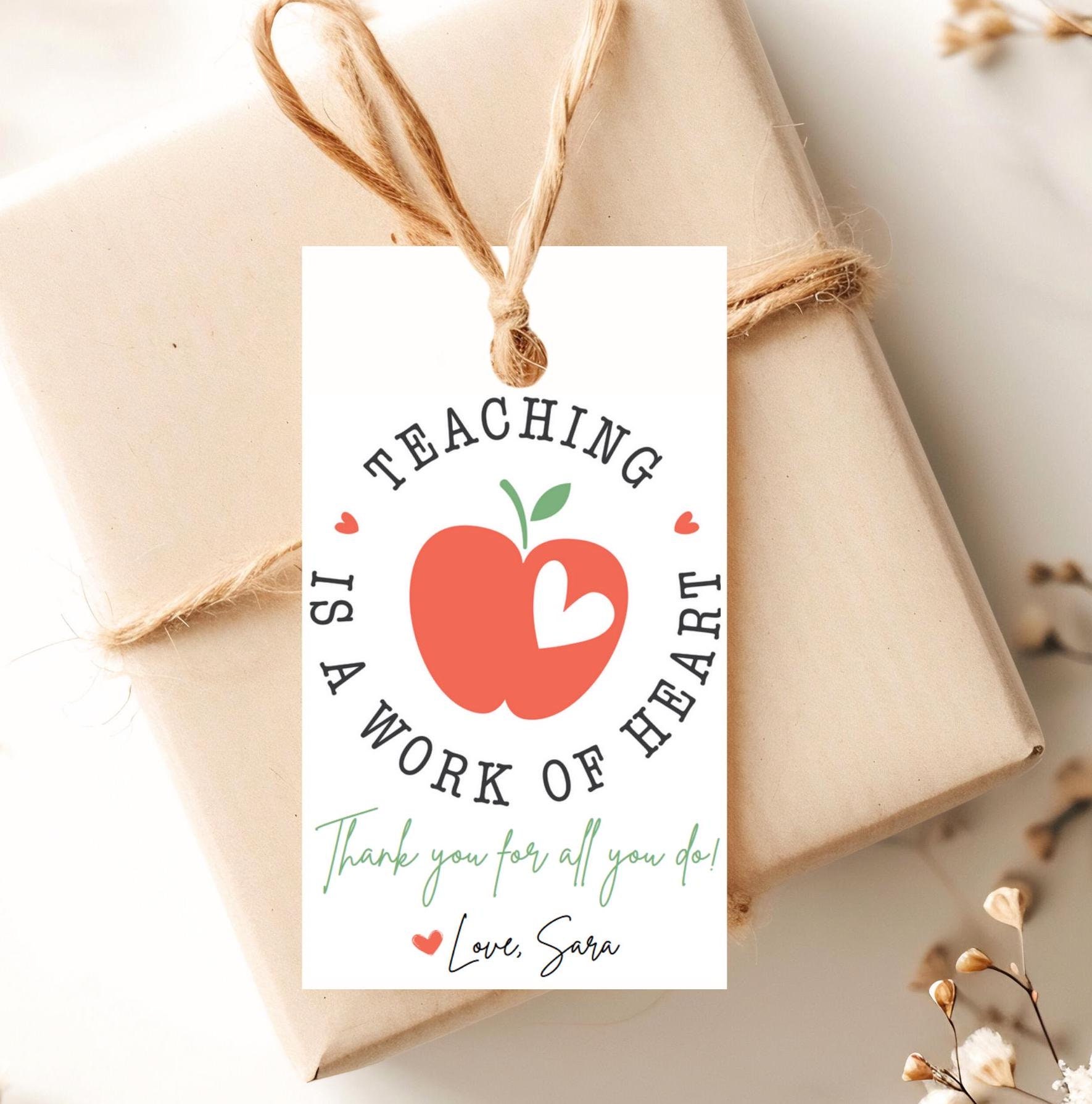 Teacher Gift Tag Teacher Appreciation Tag EDITABLE Instant Download - Etsy