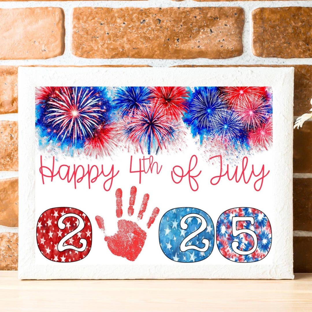 4th of July Handprint Craft Keepsake Patriotic Fourth Handprint Art ...