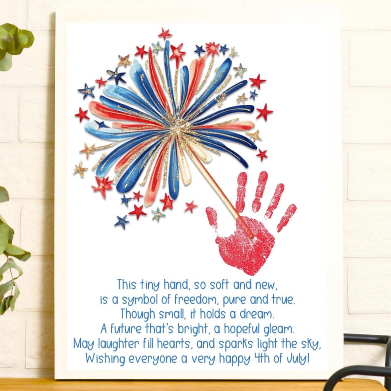Baby's First 4th of July Handprint Art: Keepsake Poem Instant Download ...