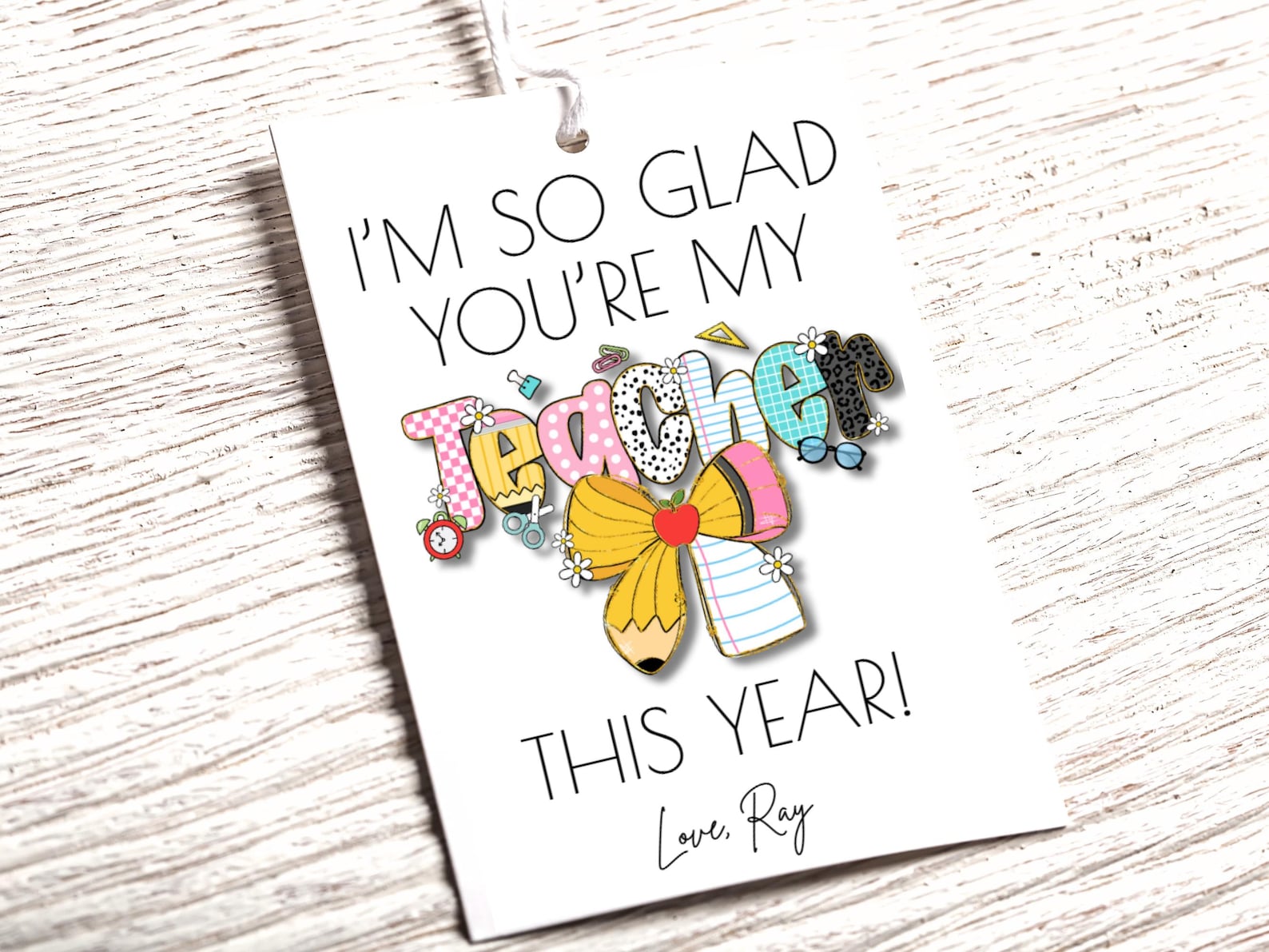 Back to School Gift Tag First Day of School Gift Tag Meet the Teacher ...