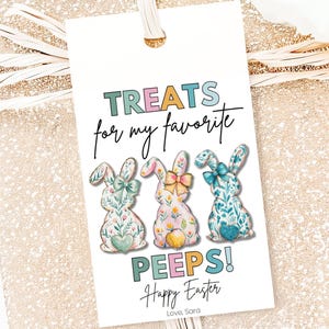 Easter Gift Tag Treats for My Favorite Peeps Happy Easter Gift Tag ...