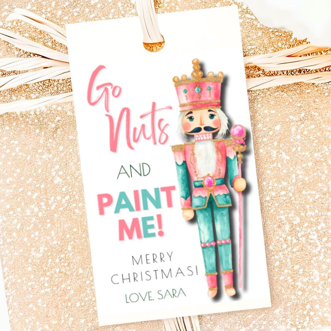 Christmas Nutcracker Gift Tag Paint Activity Tags Kids Holiday ...