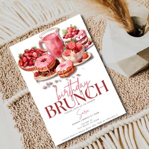 Brunch Invitation Birthday Brunch Flyer Birthday Brunch Invitation ...