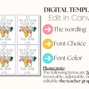 Back to School Gift Tag First Day of School Gift Tag Meet the Teacher ...