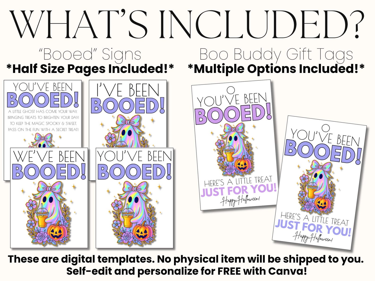 Halloween Boo Buddy Kit You’ve Been Booed Gift Tags Boo Buddies ...