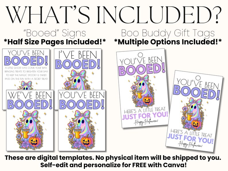 Halloween Boo Buddy Kit You’ve Been Booed Gift Tags Boo Buddies ...