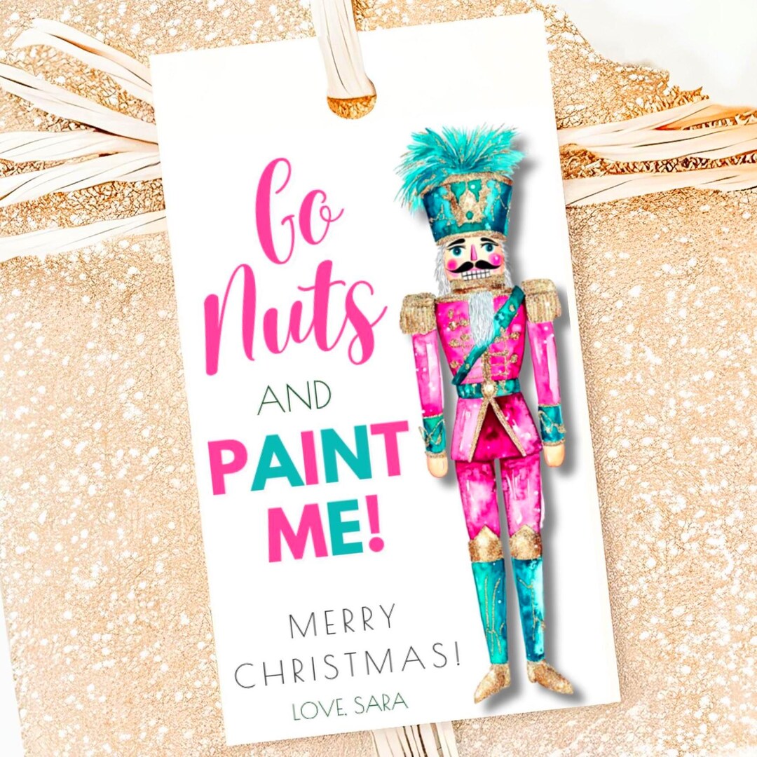 Christmas Nutcracker Gift Tag Paint Activity Tags Kids Holiday ...