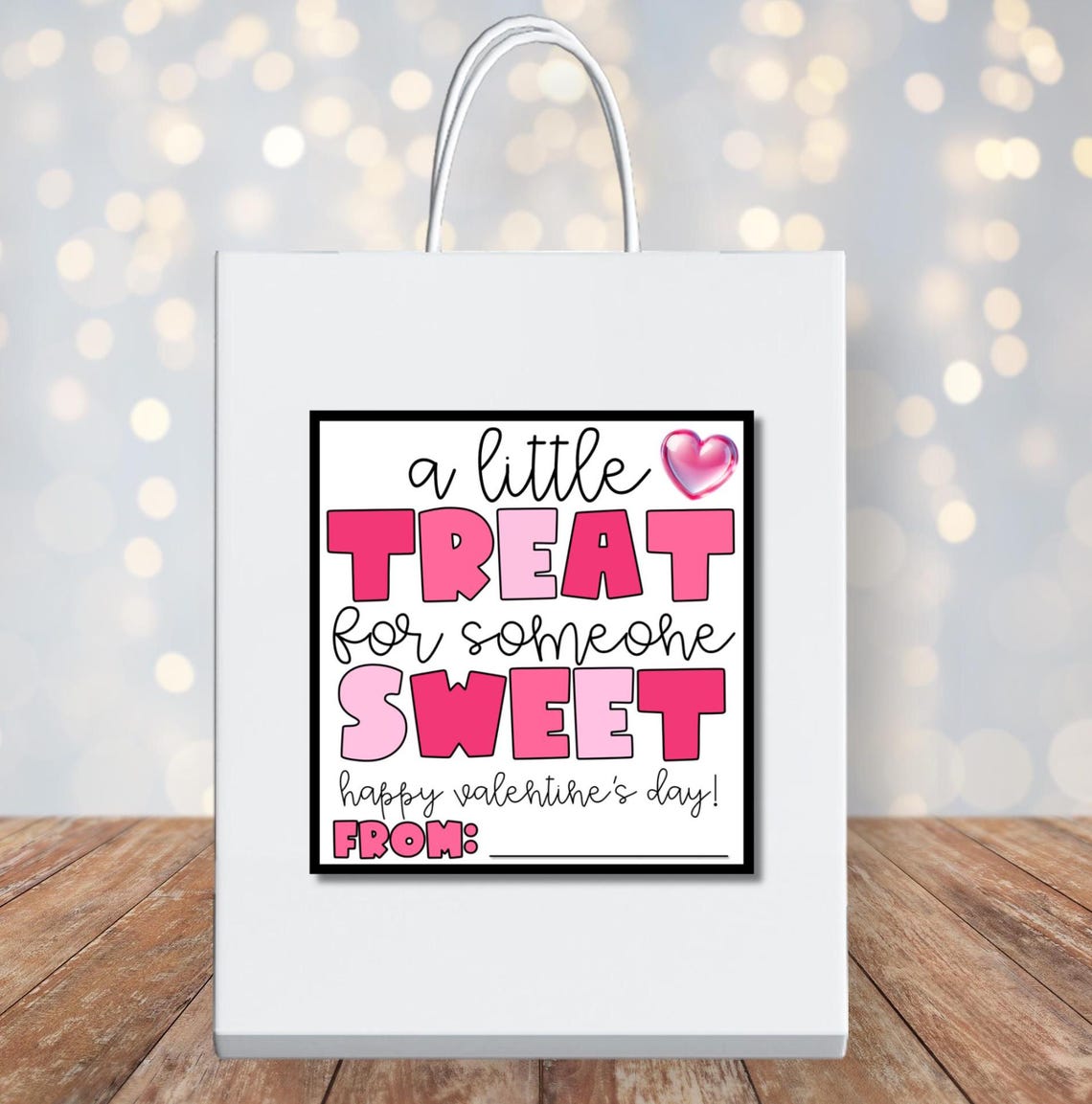 Valentines Day Gift Tag Gift Tag for Valentine's Day Happy Valentines ...